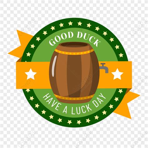 만화 일러스트 성 패트릭의 날 나무 통 레이블기호클로버 Png 일러스트 무료 다운로드 Lovepik