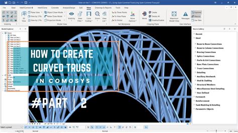 How To Create Curved Truss In Comosys Part2 Youtube