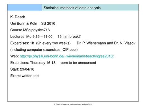 Ppt Statistical Methods Of Data Analysis Powerpoint Presentation