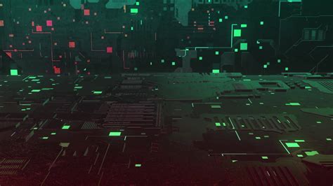 Flying Inside Cyberspace With Beautiful Abstract Digital Particles Motion Fast Electrons