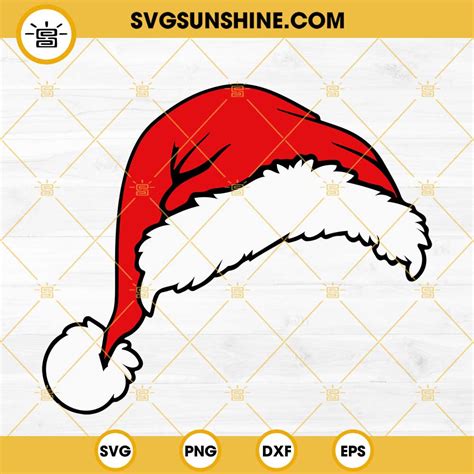 Santa Hat Svg Christmas Hat Svg Santa Claus Hat Svg