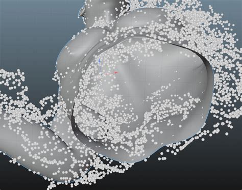 Particles Intersects And Go Through The Meshemitter Particles And