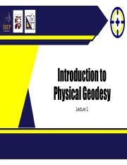 Lecture Pdf Introduction To Physical Geodesy Lecture Outline Definitions Review On