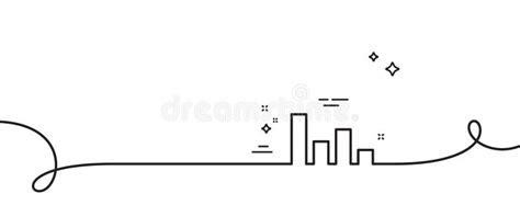 Histogram Chart Line Icon Financial Graph Continuous Line With Curl