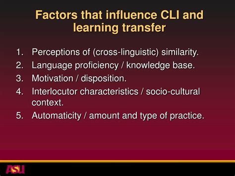 ppt cross linguistic influence cli and transfer of learning