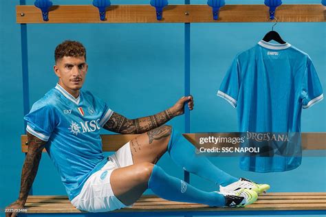 Giovanni Di Lorenzo Of Ssc Napoli Poses In The Home Kit As The Team