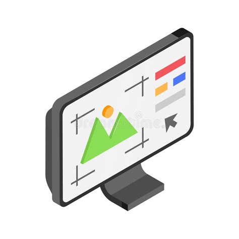 Interactive Software For Creating Editing And Preparing Visual Designs Stock Illustration