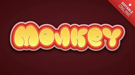 Monkey Text Effect Generator