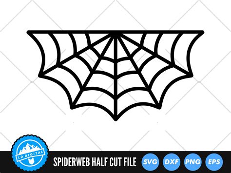 Spiderweb Half Svg Files Spider Web Cut Files Halloween Etsy Australia