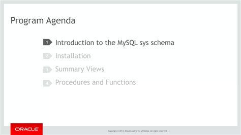 The Mysql Sys Schema Ppt