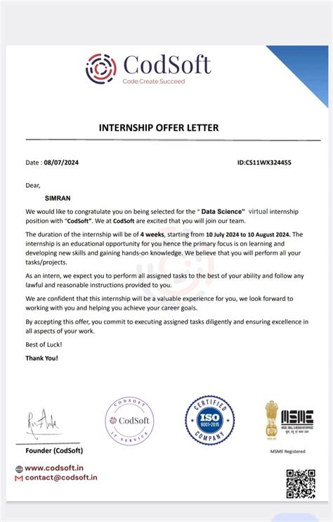 Simran Khatri On Linkedin Codsoft Internship