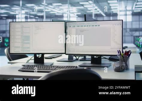 Pc Displays In Data Center Providing Computing Resources For Artificial Intelligence Processing