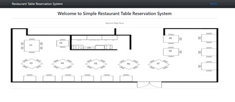 Simple Restaurant Table Reservation System With Floor Plan Mapping In Php And Sqlite Source Code