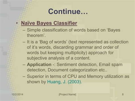 Sentiment Analysis Using Naive Bayes Classifier Pptx Computing