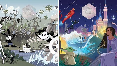 New Disney100 Illustrations Showcase Every Era Of The Walt Disney