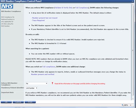 Enforcing Mandatory Use Of The Nhs Number Switching On Nhs Number