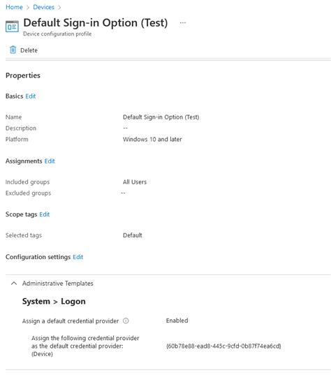 Default Sign In Option In Windows 10 Client Wide Microsoft Qanda