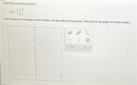 solved graph the exponential function f x 54 xplot five
