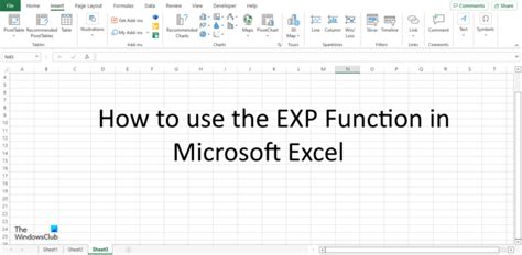 How To Use The Exp Function In Excel
