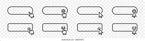 click cursor set button hand pointer stock vector royalty free 1868570575 shutterstock