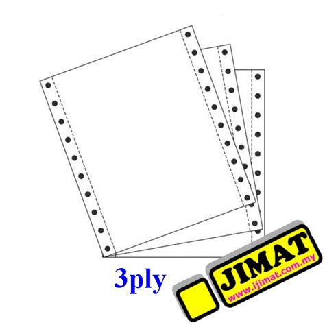 Sonoform 3ply 2up Ncr Computer Form Plain White Dot Matrix Printer