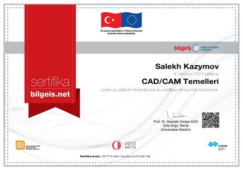 Saleh Kazimov On Linkedin I Was Certificated By Cadcam