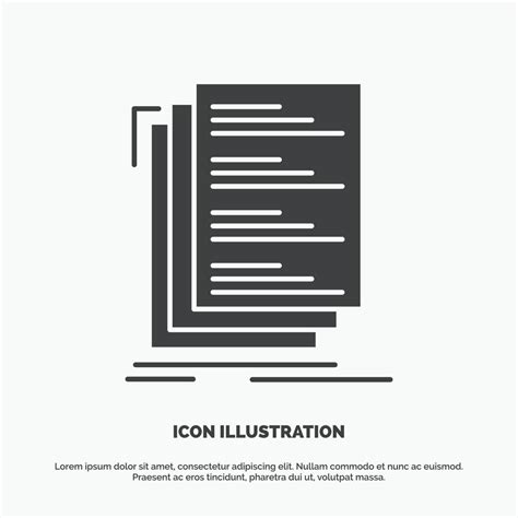 Code Coding Compile Files List Icon Glyph Vector Gray Symbol For