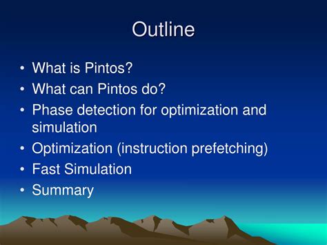 Ppt Pintos An Execution Phase Based Optimization And Simulation