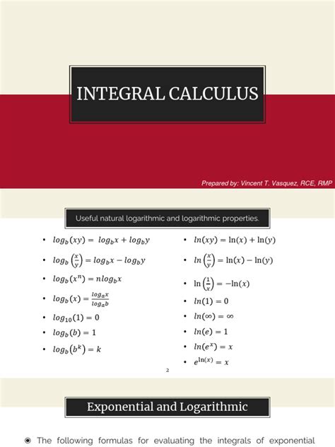 Exponential And Logarithmic Integration Pdf Discrete Mathematics