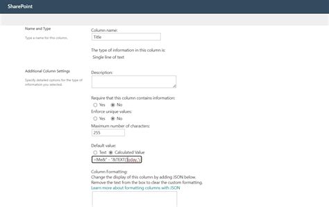 Sharepoint List Title Field Calculated Value Microsoft Qanda