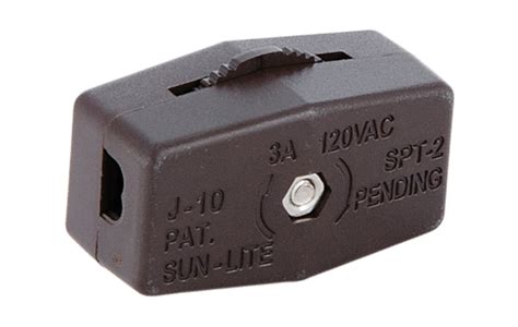 Bandp Lamp Brown Inline Rotary Cord Switch For 18 2 Spt 2 Lamp Cord