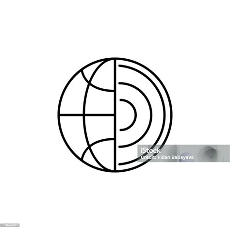 과학 지구 핵 아이콘입니다 교육의 요소 그림입니다 기호와 기호는 웹 로고 모바일 앱 Ui Ux에 사용할 수 있습니다 0명에 대한 스톡 벡터 아트 및 기타 이미지 Istock