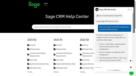 Advisory Sage CRM Announces New Chatbot For Improved User Support Announcements Sage CRM
