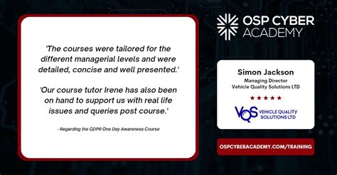 Osp Cyber Academy On Linkedin Gdpr Cyber Security Data Protection