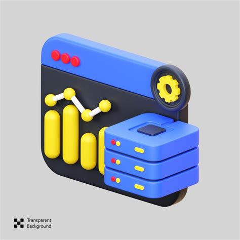 Premium Psd Server Data Analytics 3d Icon