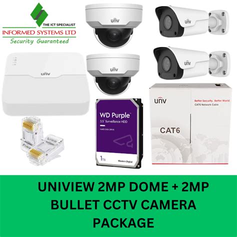 Components For The New Uniview CCTV Indoor Outdoor Camera Package