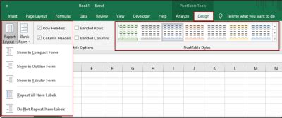 How To Format A PivotTable Report In Excel