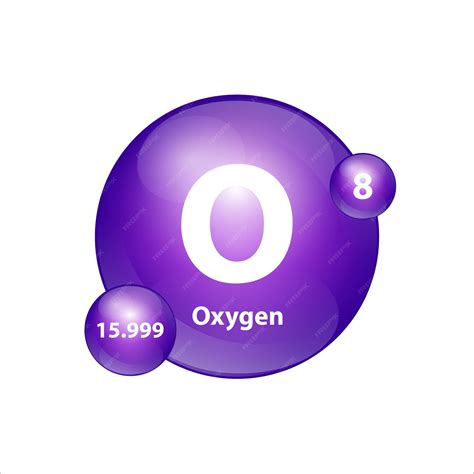 Premium Vector Oxygen O Icon Structure Chemical Element Round Shape