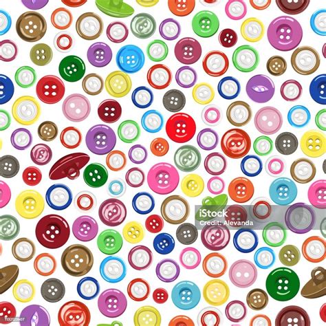 의류 버튼의 완벽 한 패턴입니다 패션과 바느질 벡터 일러스트 단추 봉제 제품에 대한 스톡 벡터 아트 및 기타 이미지 단추 봉제 제품 의류 바느질하기 Istock