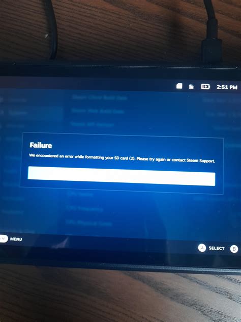 Sd Card Format Issue Rsteamdeck