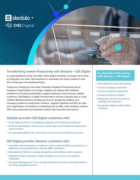 Data Sheet Skedulo And Osi Digital Partner To Transform Worker