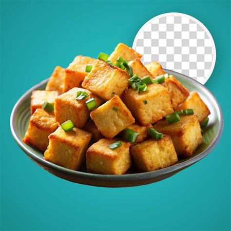 Roasted Tofu Cubes Premium Ai Generated Psd