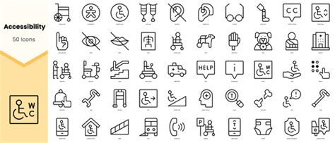 Set Of Data Analytics Icons Simple Line Art Style Vector Image