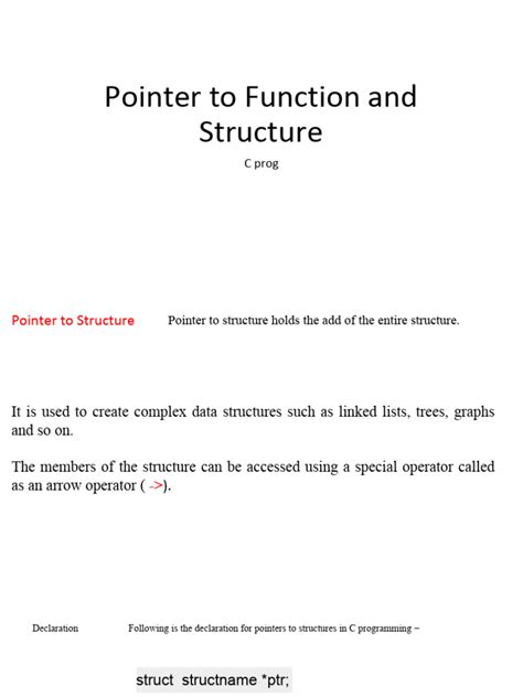 Pointer To Func And Structure Pdf Pointer Computer Programming