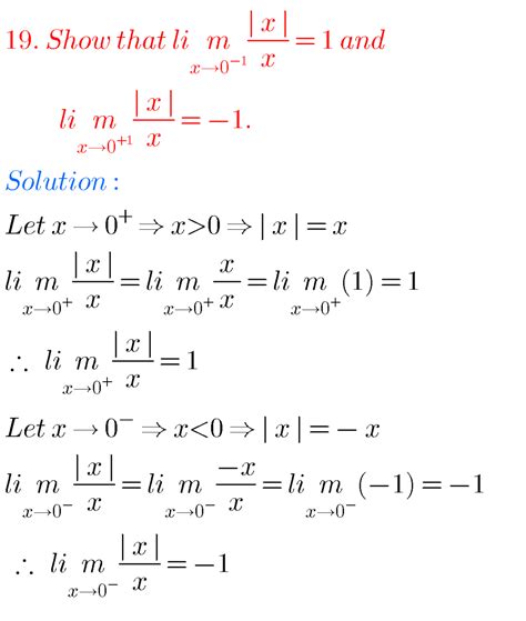 Mathematics Limits And Continuity Inter Solutions Maths Glow