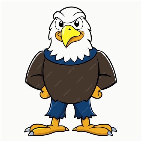 Blad Eagle Cartoon Clip Art Vector Illustration Design Premium Ai