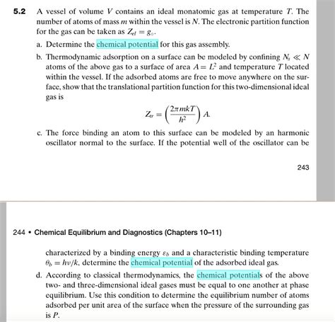 Solved A Vessel Of Volume V Contains An Ideal Monatomic Gas At Temperature T The Number Of