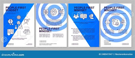 People First Mindset Blue Brochure Template Stock Vector Illustration Of Banner Article