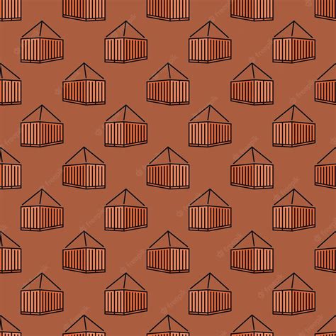 Premium Vector Freight Container Vector Intermodal Cargo Colored Seamless Pattern