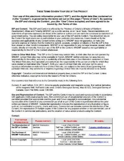 Airborne Gravity Gradiometer And Magneti Publications Ontario